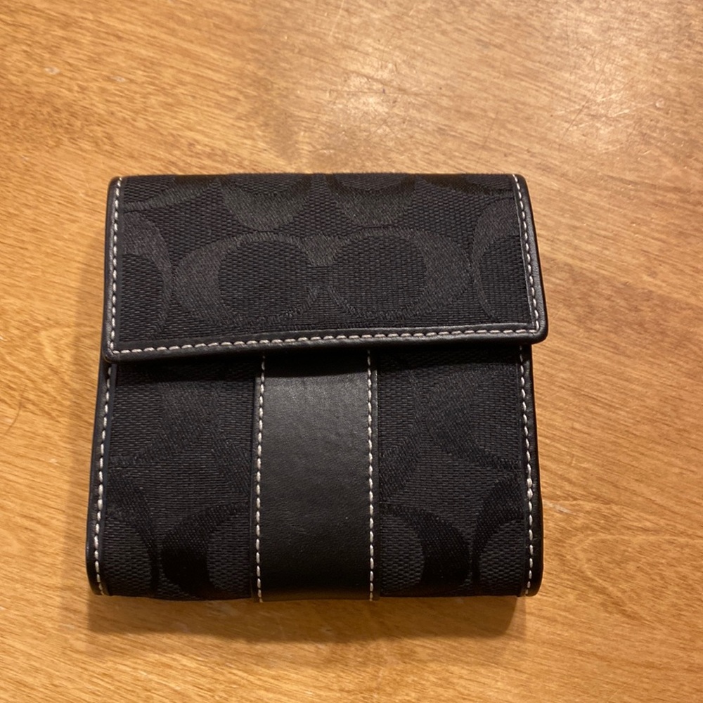 New Coach Small Wallet Bifold With Section For Coins … - Gem